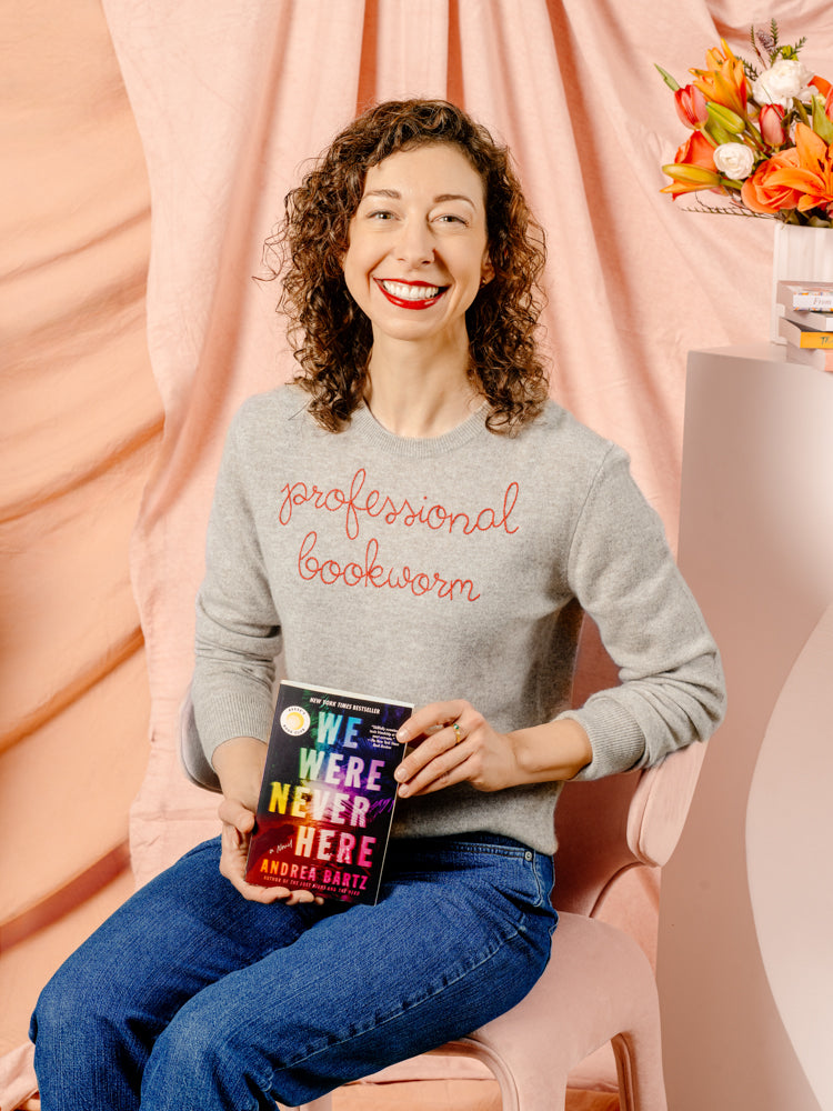 "professional bookworm" Crewneck – Lingua Franca NYC