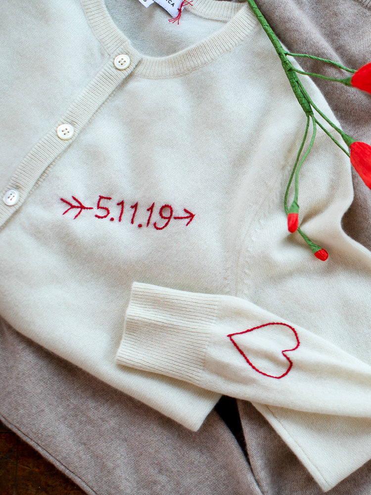 Arrow Date Cardigan – Lingua Franca NYC