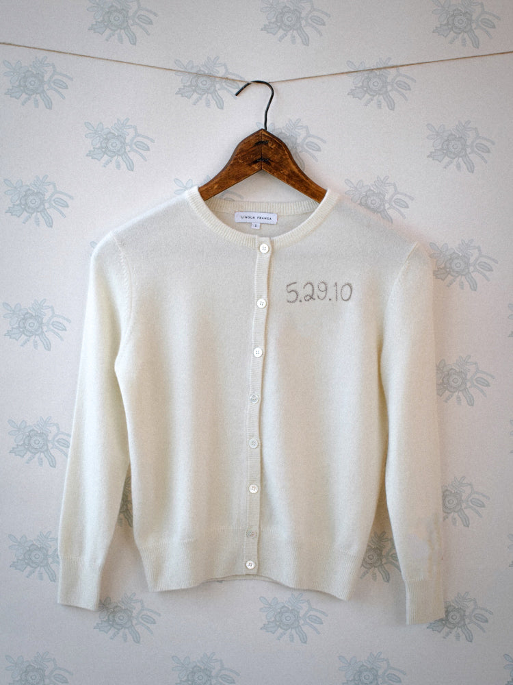 Wedding Date Classic Cardigan – Lingua Franca NYC