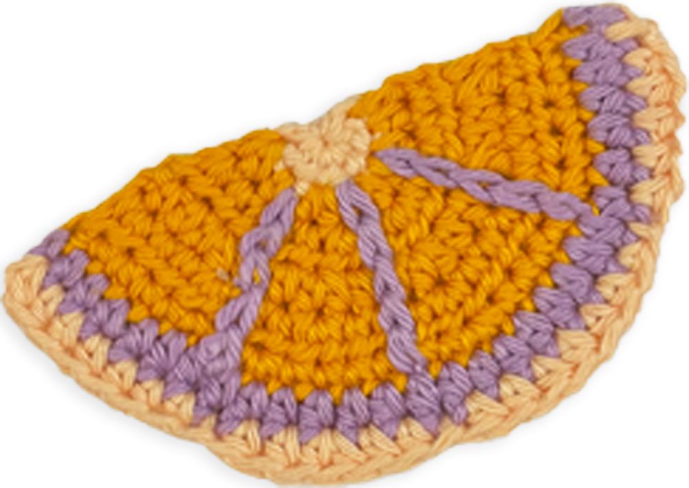 Orange Crochet Patch – Lingua Franca NYC