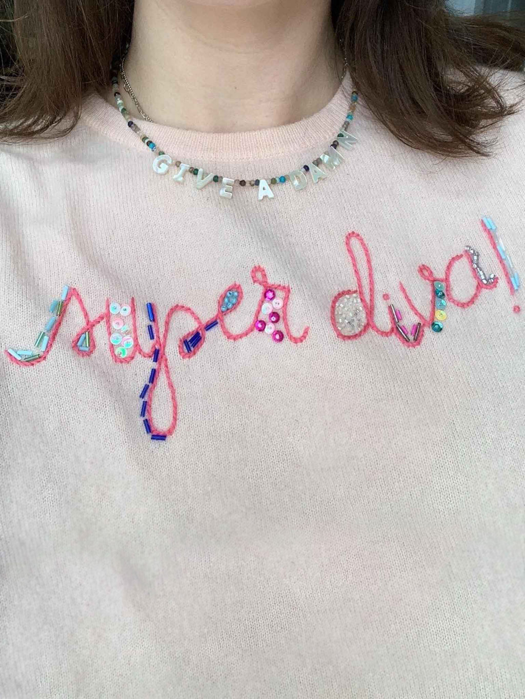 "super diva!" Crewneck – Lingua Franca NYC